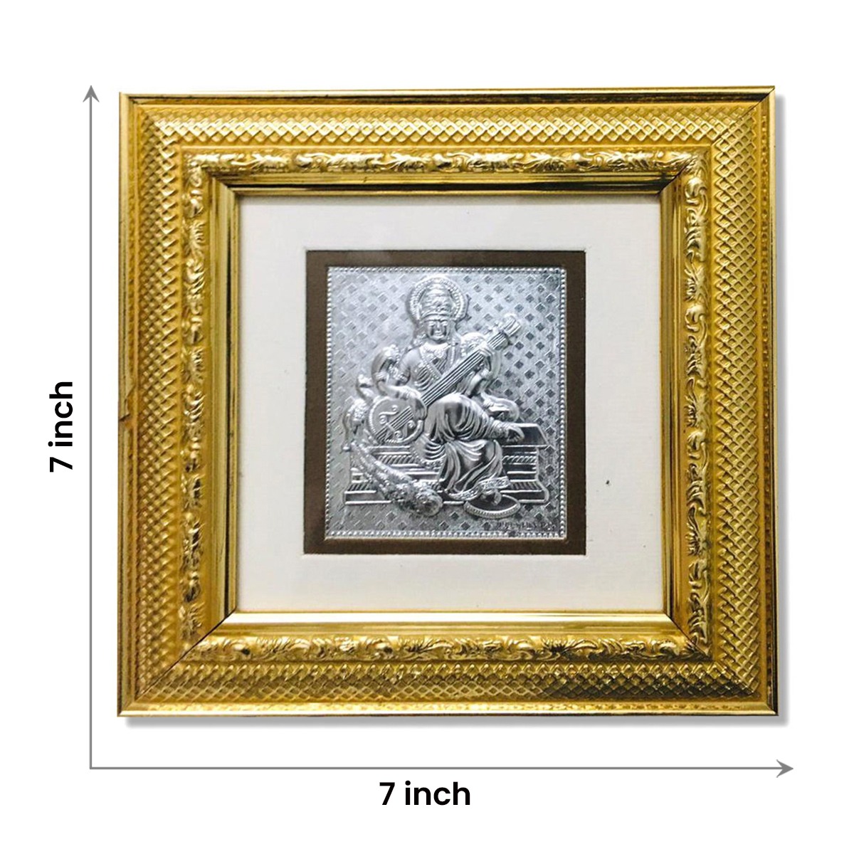 Sarswati Mata Frame (Size - 7 x 7 inch) - Buy Jain Sarswati Mata Frame ...