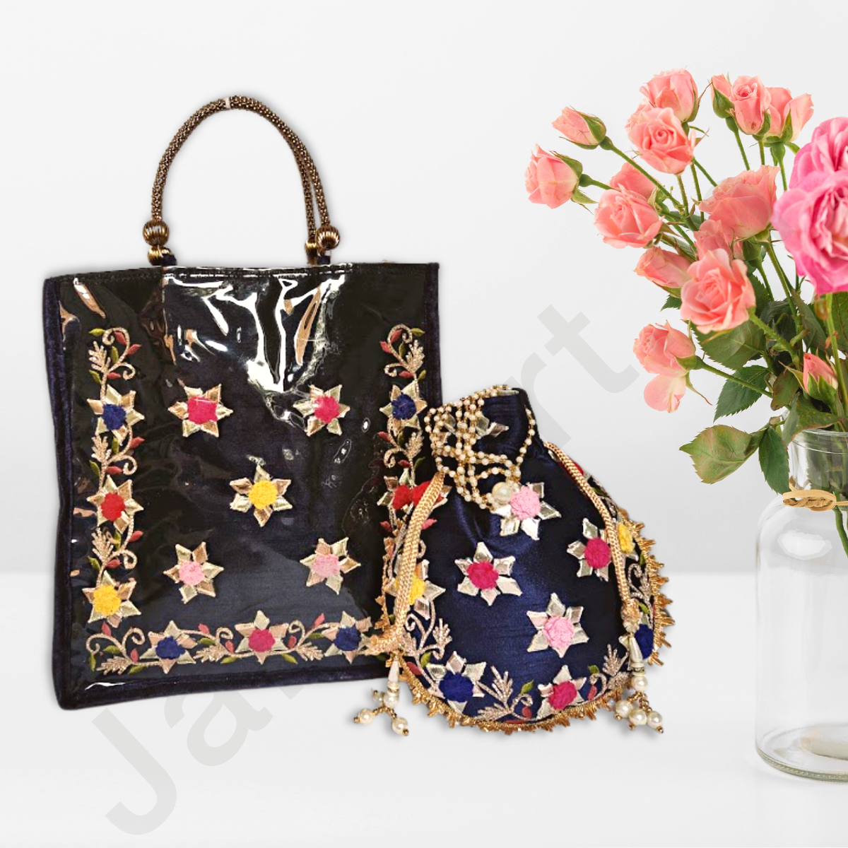 Flora Gotapati Handwork Bag And Batva - Buy Jain Flora Gotapati ...