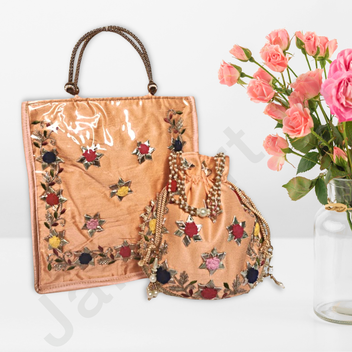 Flora Gotapati Handwork Bag And Batva - Buy Jain Flora Gotapati ...
