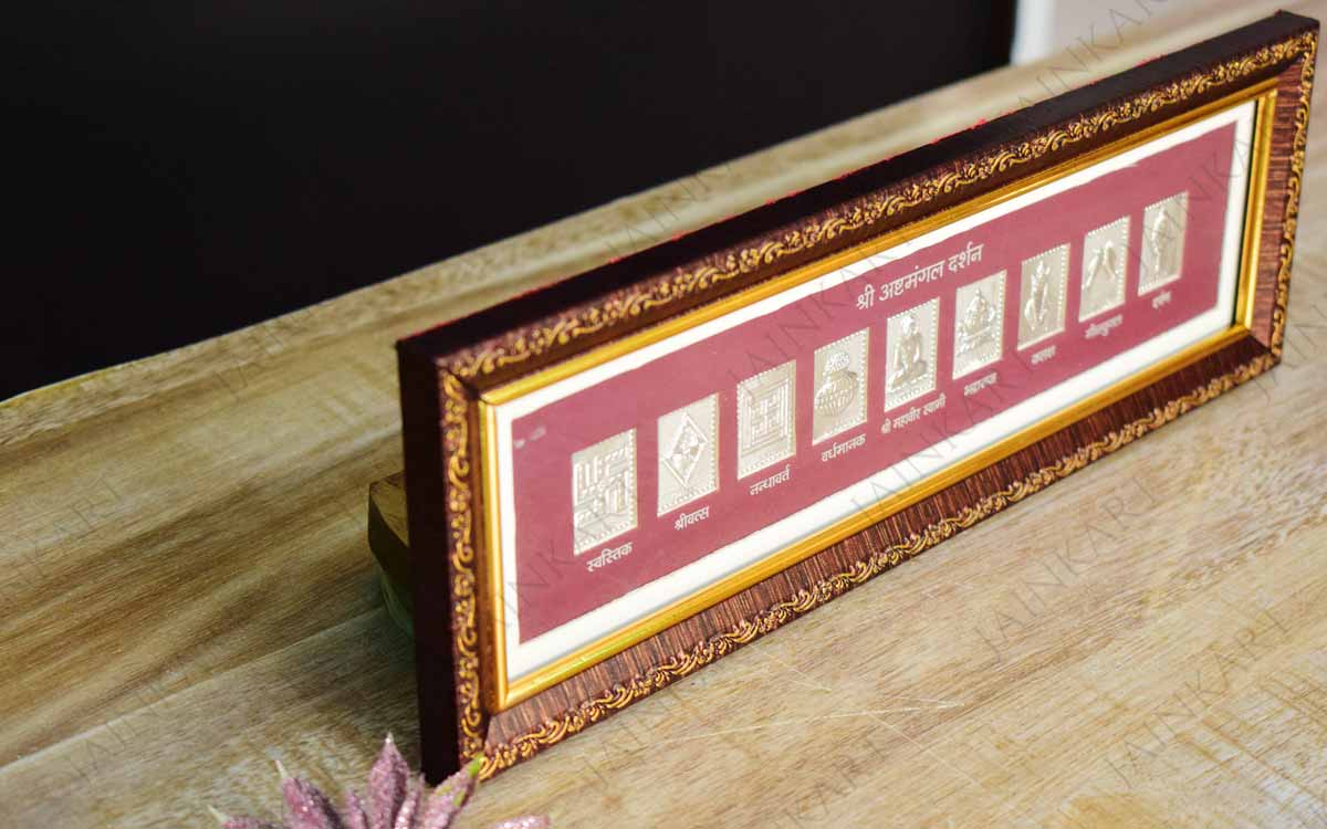 Ashtmangal Darshan Frame (Size - 12 x 4 inches) - Buy Jain Ashtmangal ...