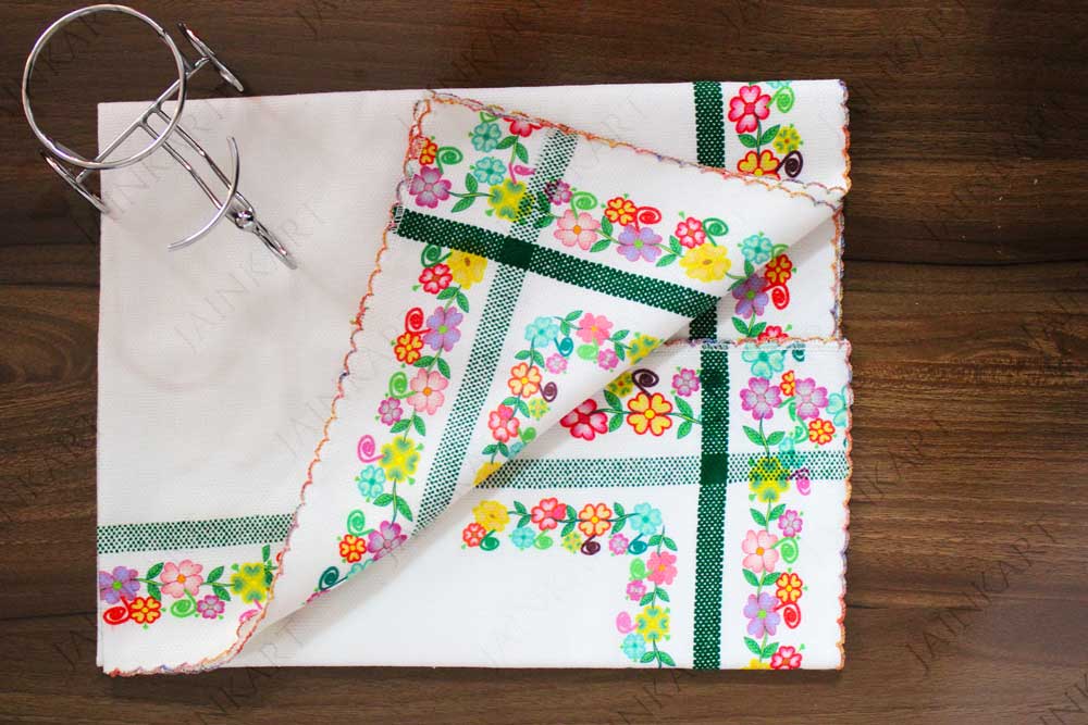 Printed Designer Baithka / Aasan With Mupatti And Mala Cover - (H 24 X ...