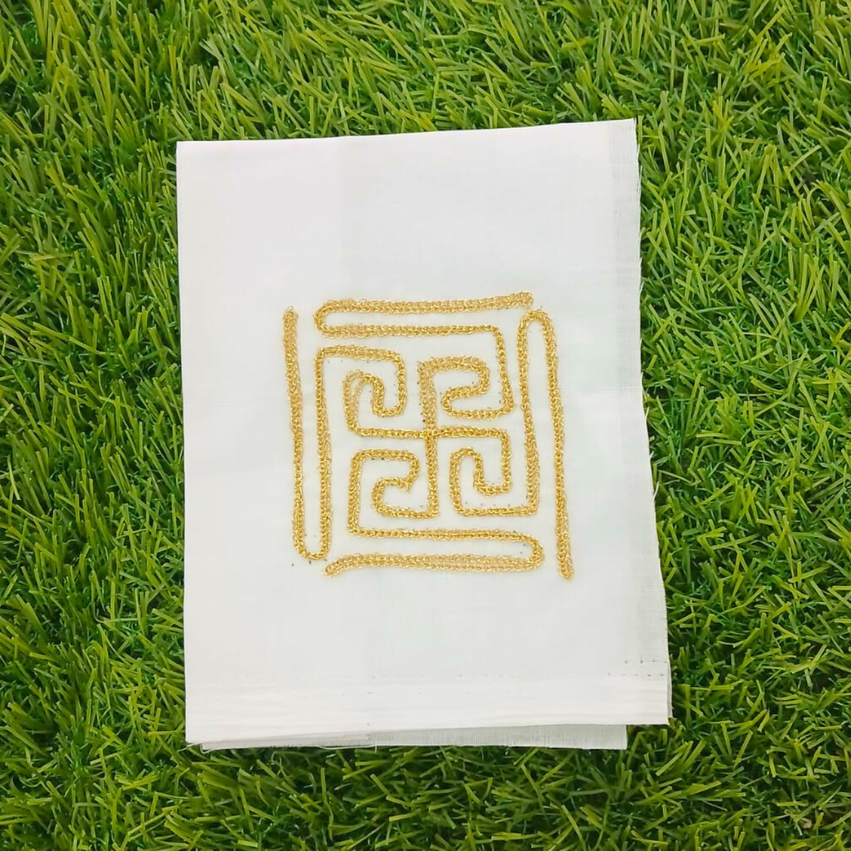 Golden Work Mupatti - Buy Jain Golden Work Mupatti Online | Jainkart