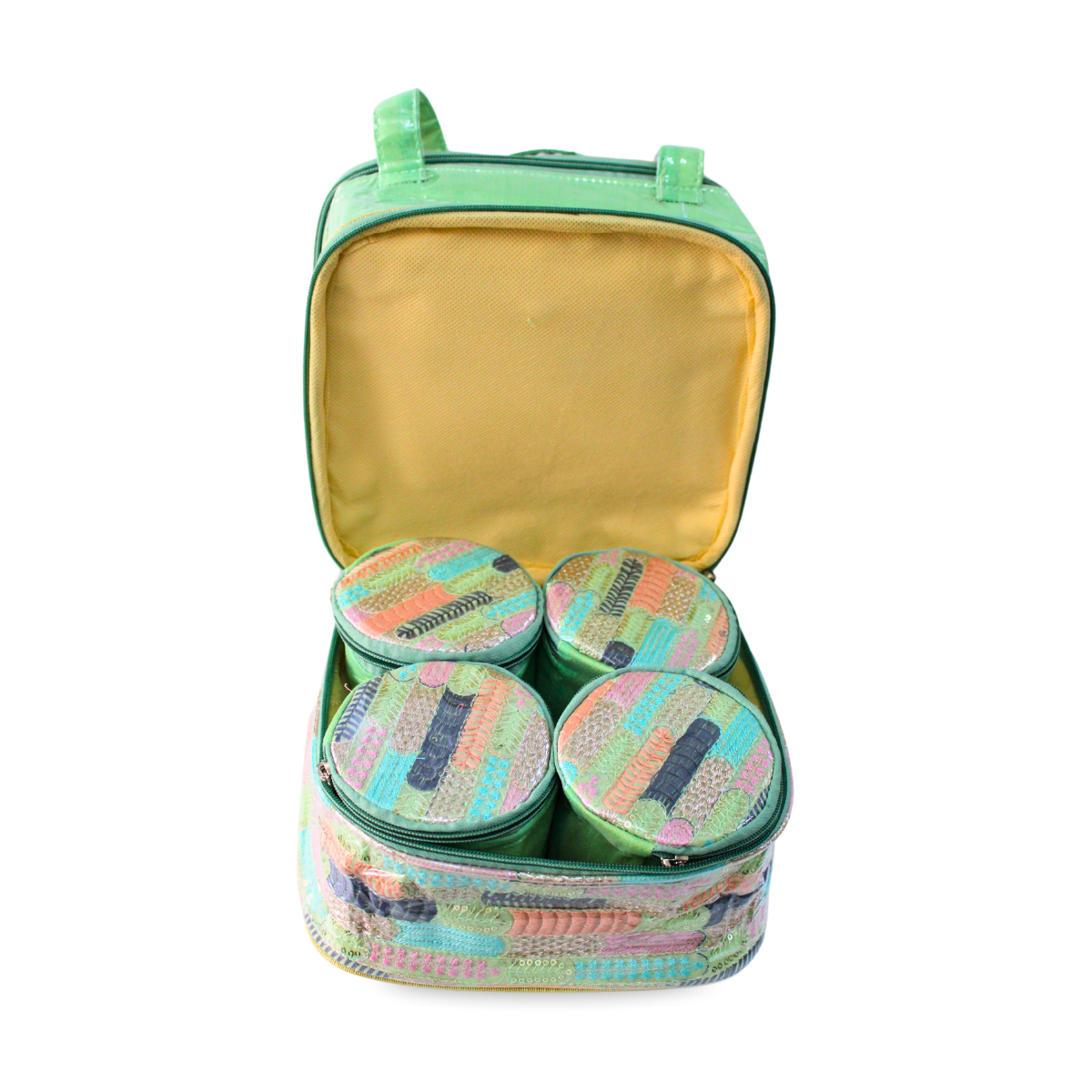 Pooja Bag With 4 Box - Buy Jain Pooja Bag With 4 Box Online | Jainkart