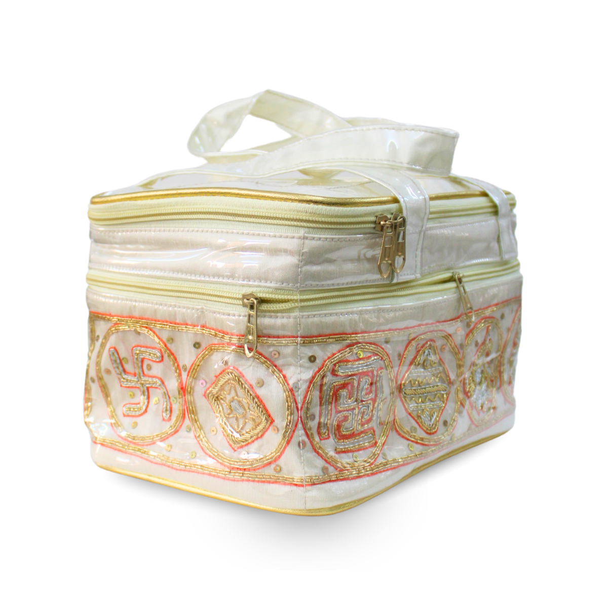 Zardosi Handwork Ashtmangal Ashtprakari Bag Set - Buy Jain Zardosi ...