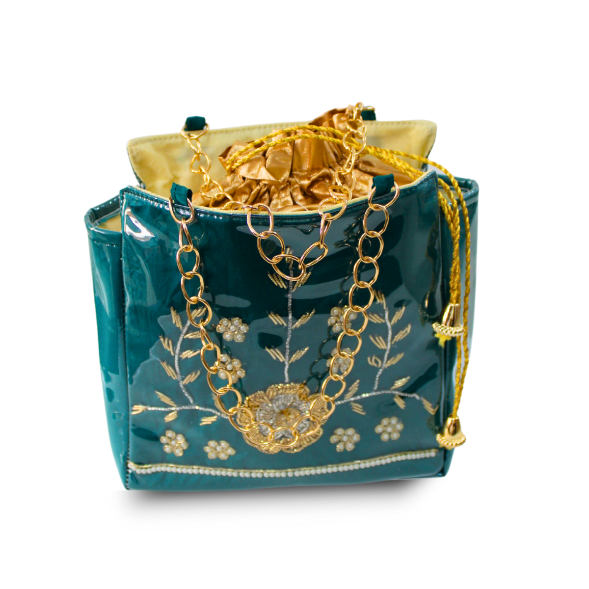 Teal Zardosi Handwork Samayik Bag Batwa Set - Buy Jain Zardosi Handwork ...