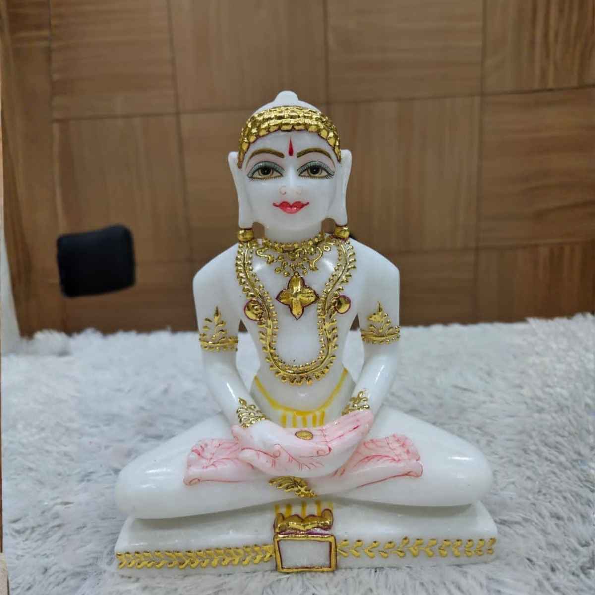 Mahavir Swami Marble Idol (Size - 7 inches) - Buy Jain Mahavir Swami ...